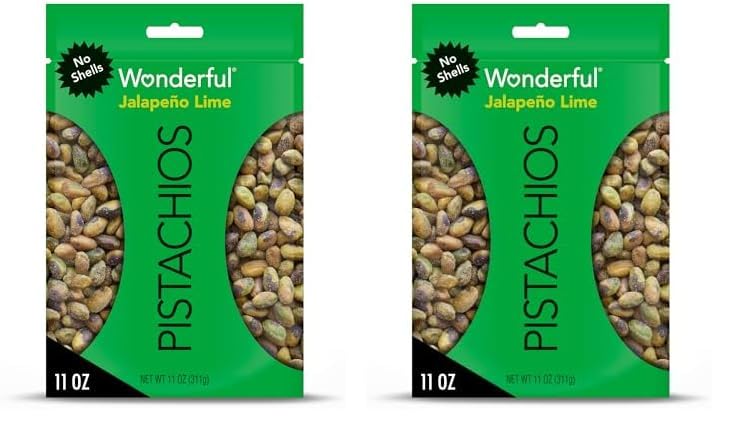 Amazon.com: Wonderful Pistachios No Shells, Jalapeño Lime, 11 Ounce Bag ...