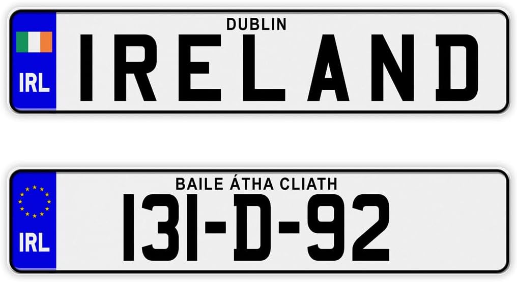Amazon.com: SignsAndTagsOnline Custom Text Irish License Plate, Novelty ...