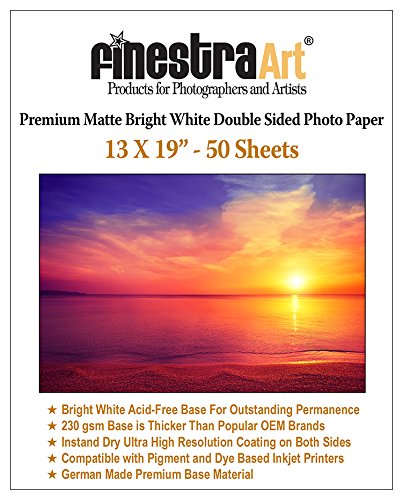 Amazon.com : 13" X 19" Premium Matte Bright White Inkjet Double Sided ...