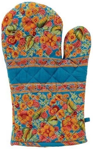 Amazon.com: April Cornell Field Flower Oven Mitt, Set of 2, Sikkim Teal ...