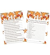 Amazon.com: Turkey Scratch Off Cards 30 Pack - Thanksgiving Party Games ...