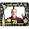 70th Birthday Photo Booth Props,Black Gold Inflatable Selfie Frame ...