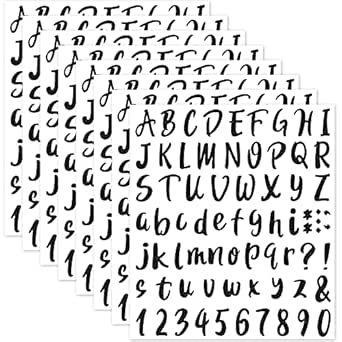 Amazon.com: Outus 576 Pcs 8 Sheets Glitter Letters Stickers Self ...