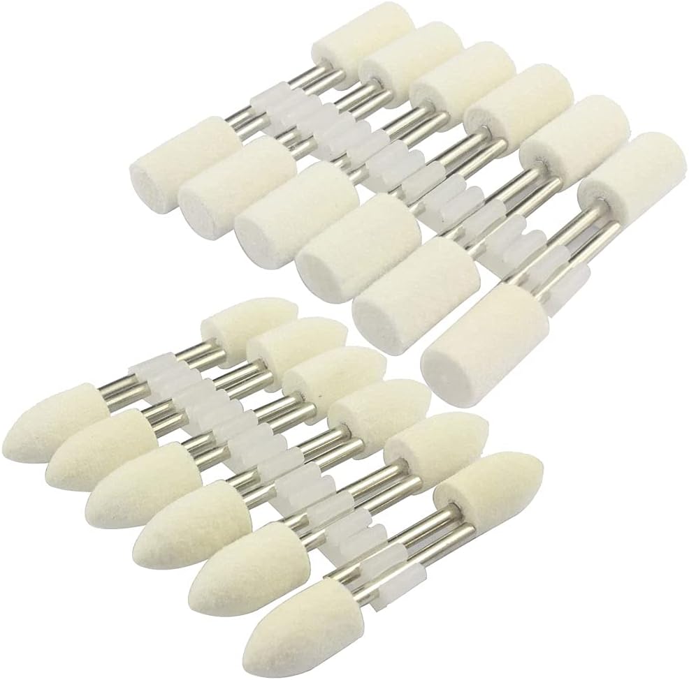 Keadic 100pcs Multifunctional Wool Felt Polishing Bits Mandrel Mounted ...