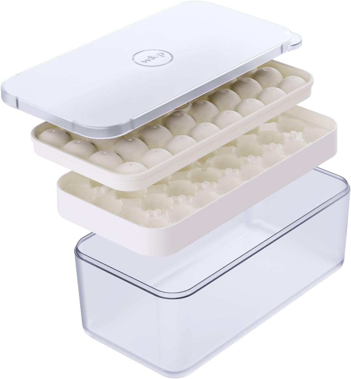 Amazon.com: W&P Ice Box Silicone Ice Cube Tray with Lid, Holds 96 Cubes ...