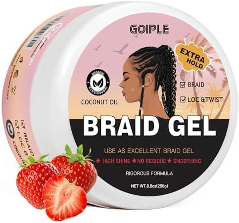 Amazon.com : Goiple Strong Hold Braid Gel Good for Twist, Locs, Braids ...