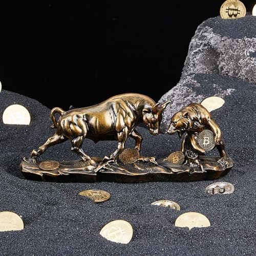 Amazon.com: AETVRNI Wall Street Stock Market Bull and Bear Statue - Resin Abstract Tabletop ...