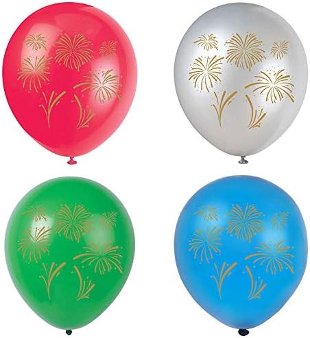 Amazon.com: Firework Latex Balloons, 12inch (16pcs) Girl Or Boy ...