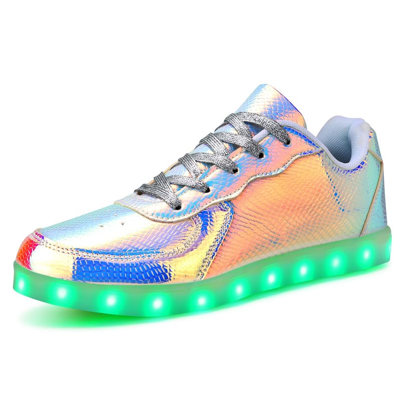 Amazon.com | Padgene Women's Men's LED Lights Up Shoes Unisex Luminous ...