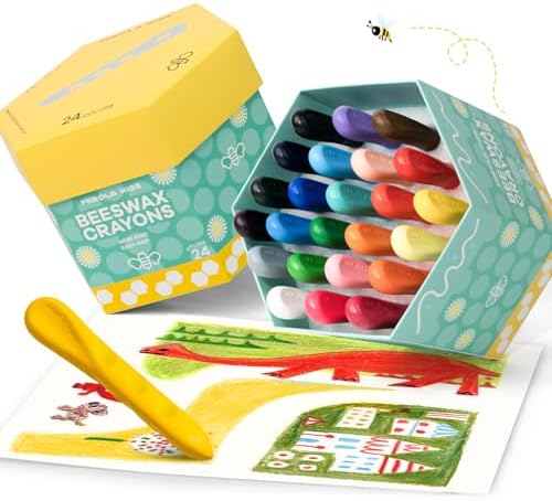 Amazon.com: 24 Colors Triangle Jumbo Beeswax Crayons for Toddlers ...