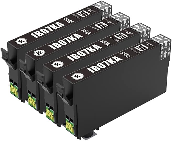 Amazon.co.jp: 【SEASKY】 IB07KA ブラック 染料 4個セット エプソンプリンター用 互換インク ISO9001認証工場 (IB07 IB07B IB07A ...
