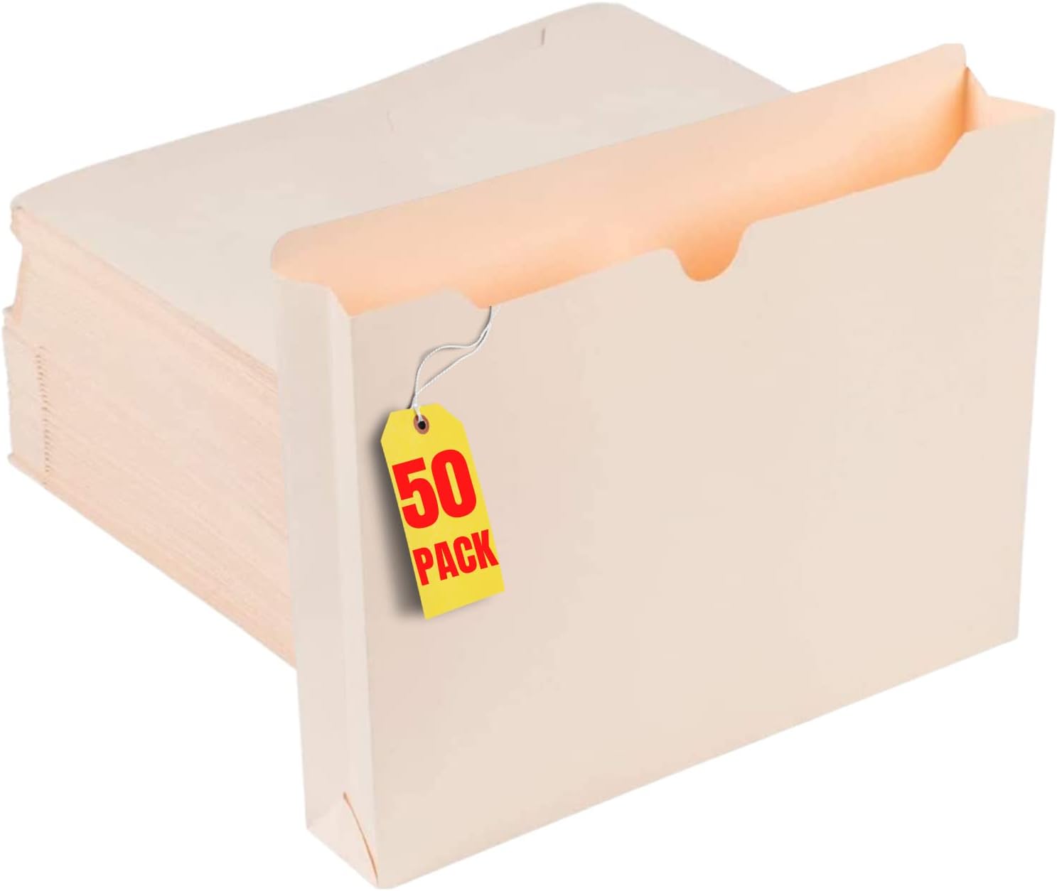 Amazon.com : 1InTheOffice File Jackets Letter Size 2 Inch Expansion ...