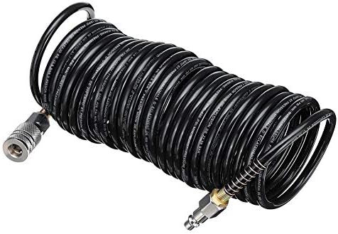 24.6FT Air Recoil Hose, Polyurethane Recoil Air Hose with Bend ...