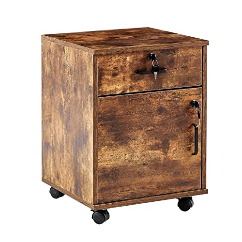 Clipop Modern Lockable File Cabinet Wooden Drawer Filing Cabinet 1 ...
