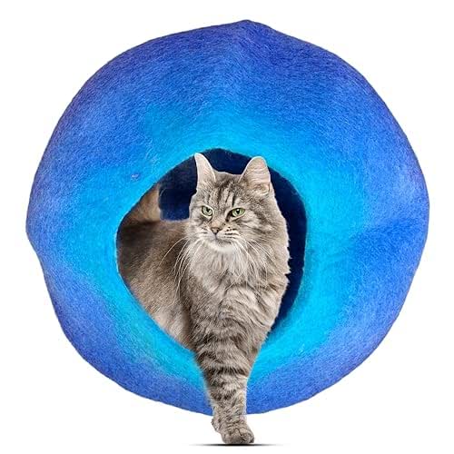Amazon.com: Crafts By KFRod, Modern Pet Furniture, Felted Cat Cave, 100 ...