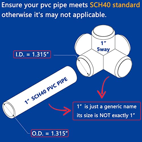 Snapklik.com : letsFix 5 Way PVC Fittings 1 Inch