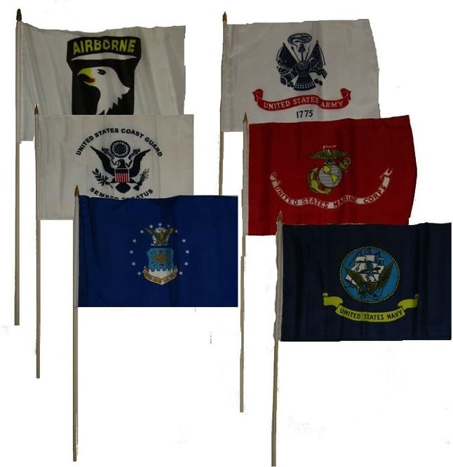 Amazon.com : 3 * 5ft Lot of 5 Branches Military Set Polyester Flags Air ...