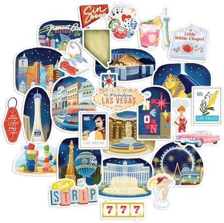 A5 Sticker Sheet California Landmarks Vinyl Stickers - America States ...