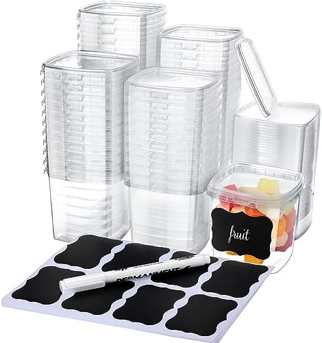 Amazon.com: NYHI 16 oz. 20 Pack Square Clear Deli Containers with Lids ...