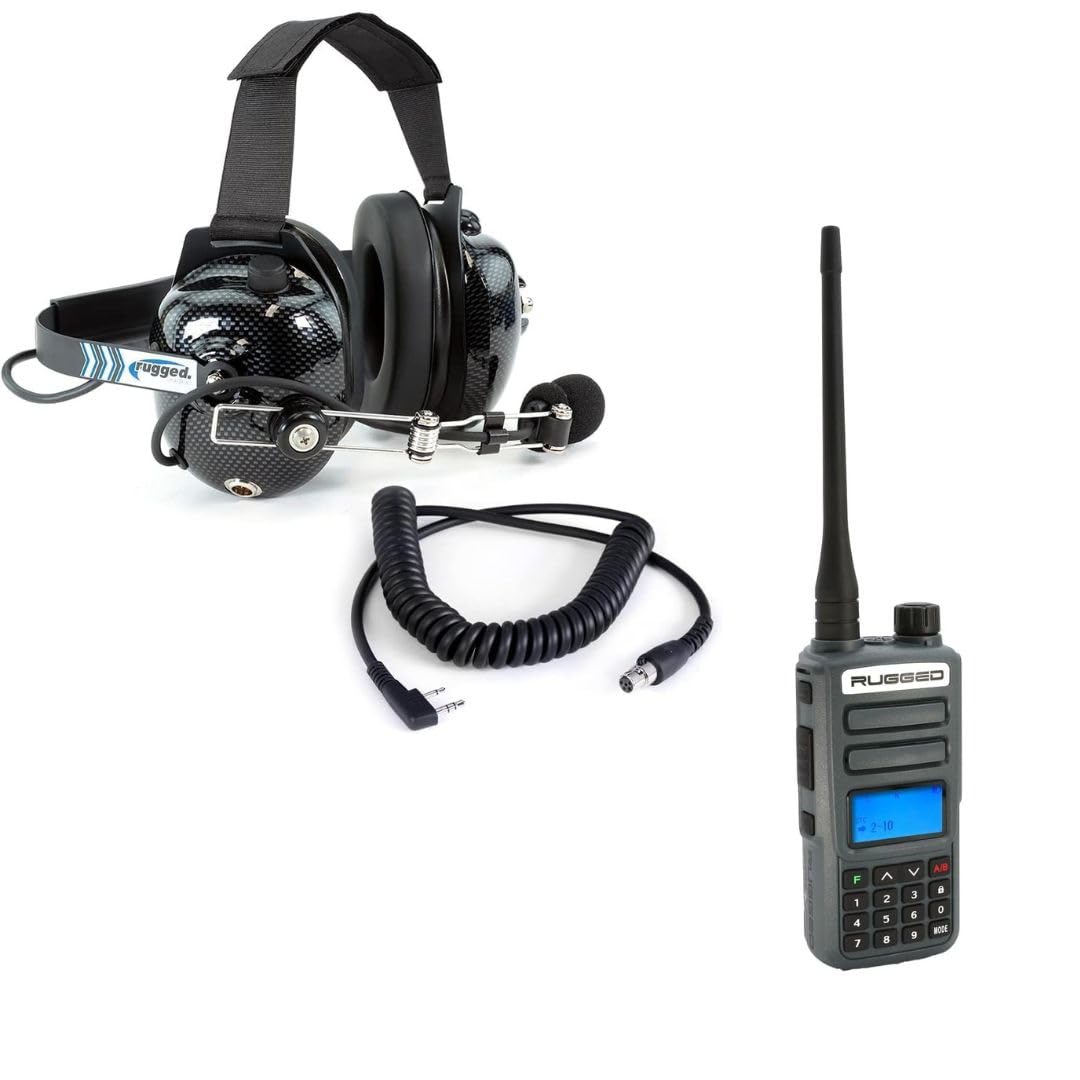 Amazon.com: Rugged Radios H41-CF Behind The Head Headset with GMRS Two ...