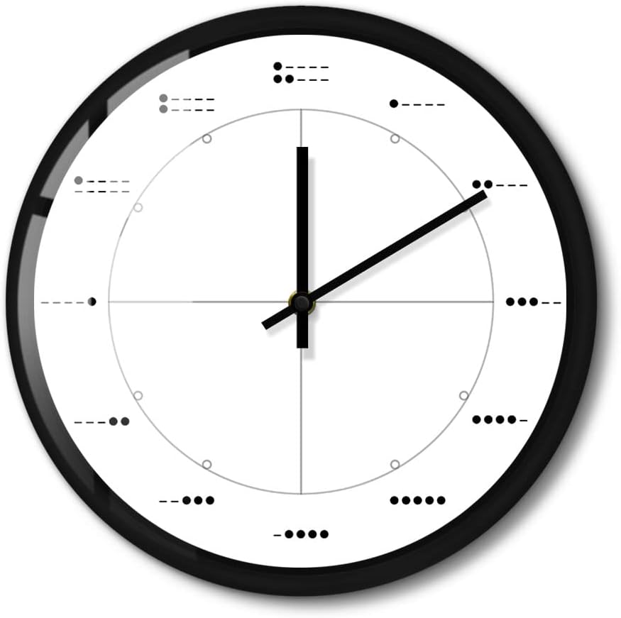 Amazon.com: Timethink 12'' Morse Code Artificial Metal Frame Wall Clock ...