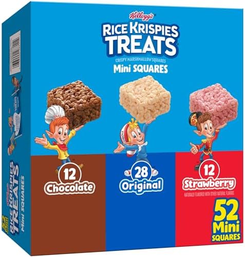 Amazon.com: Rice Krispies Treats Mini Crispy Marshmallow Squares, Kids ...