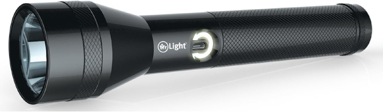Mr. Light Metal Led Flashlight Torch, Black, Pack Of 1, 300 Lumen ...