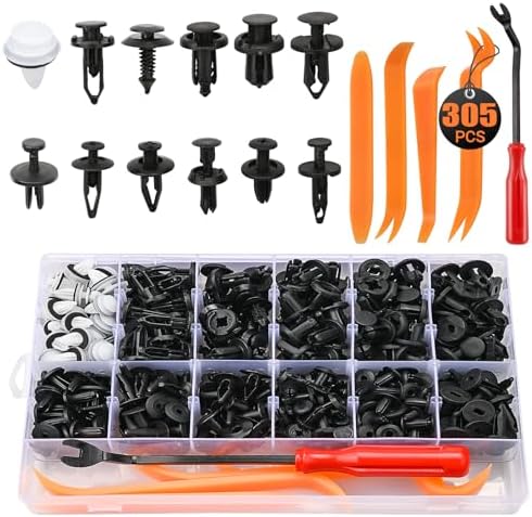 Preciva 305pcs Car Trim Clips Set, 300pcs Car Fixing Clips& 5pcs Trim ...