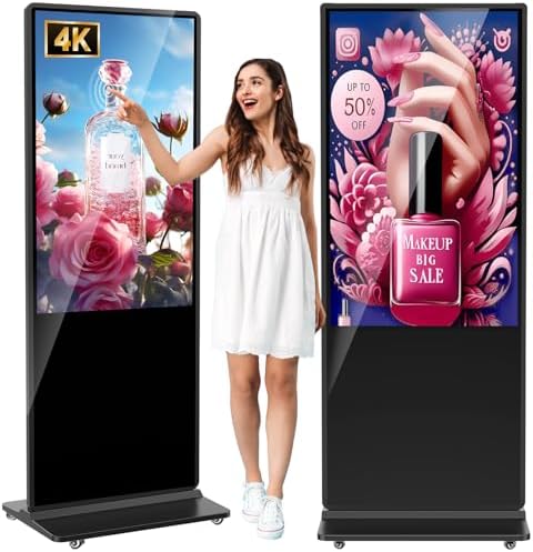 Amazon.com: YIXZSWD 75 Inch Full Screen Indoor Floor Stand Digital ...