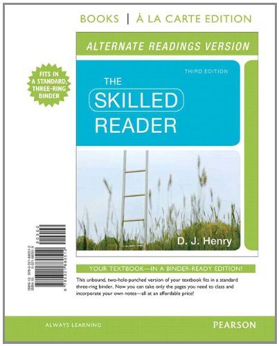 Skilled Reader, The, Alternate Edition, Books a la Carte Plus NEW ...