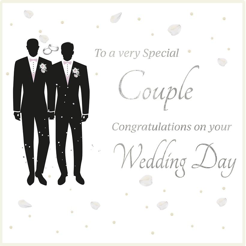 Rush Design Male Same Sex Wedding Congratulations Card - Special Couple ...