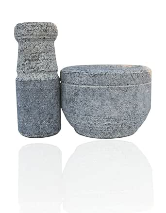 Aaghnya Stone Mortar and Pestle/Khal Dasta Ural Set/Khalbatta okhli ...