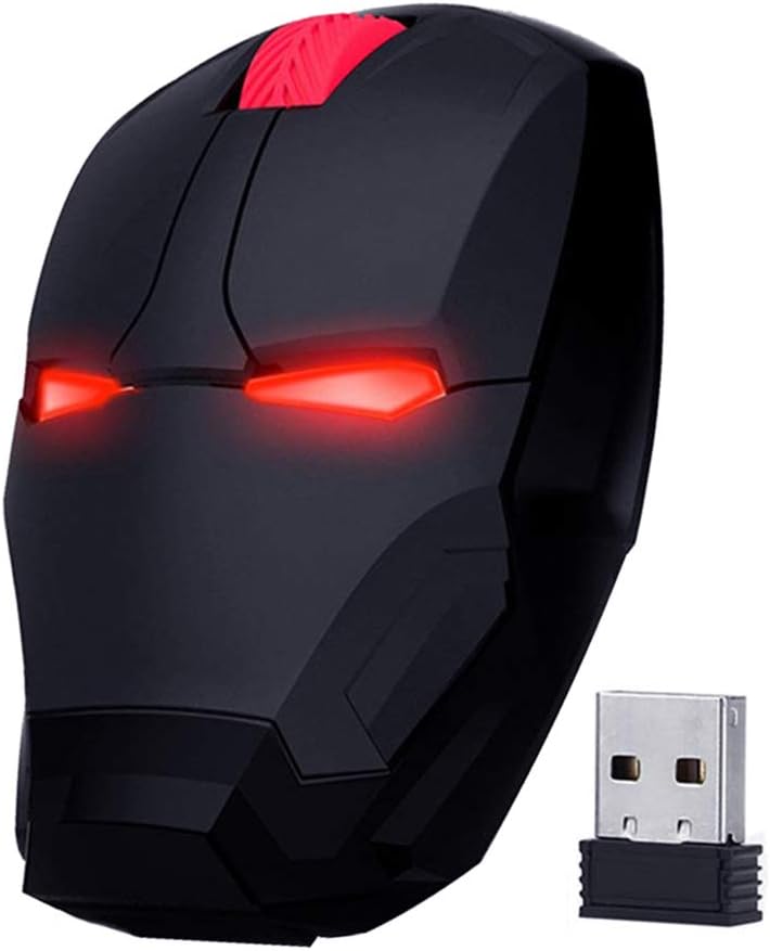 Amazon.com: ECOiNVA Wireless Iron Man Mouse 2.4G Optical Computer Mouse ...