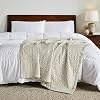 Amazon.com: VHC Brands 100% Cotton Waffle Weave Natural Throw 50x60 ...