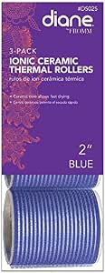 Diane Self Grip Ion Ceramic Rollers, Blue, 2 Inch, 3 Count : Amazon.co ...