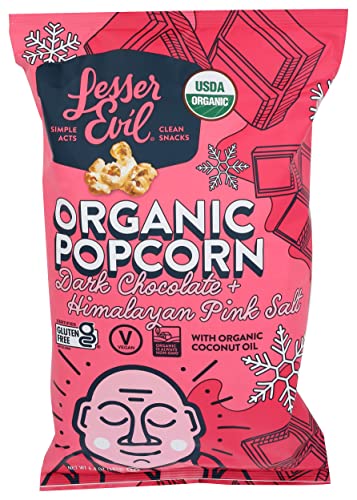 LesserEvil Organic Dark Chocolate & Himalayan Pink Salt Popcorn, 7 OZ ...