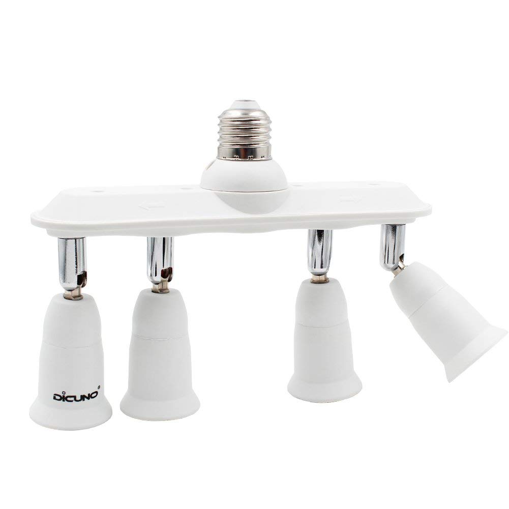 Snapklik.com : Light Socket Splitter 4 Way Adapter, 4 In 1 E26 Socket ...
