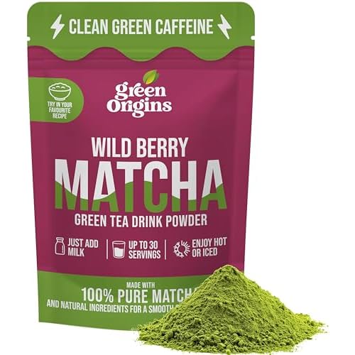 Green Origins Wild Berry Matcha Green Tea Drink Powder 75g, 30 Servings ...