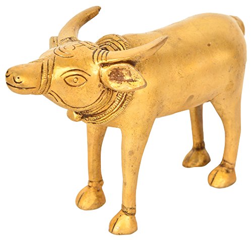 Exotic India Bull - Brass Statue Yellow : Amazon.in: Home & Kitchen
