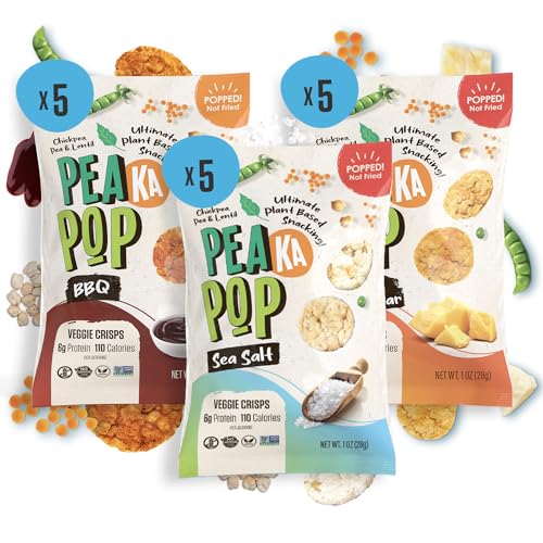 PeaKaPop Veggie Chips – Plant-Based, Healthy Veggie Crisps with Pea ...