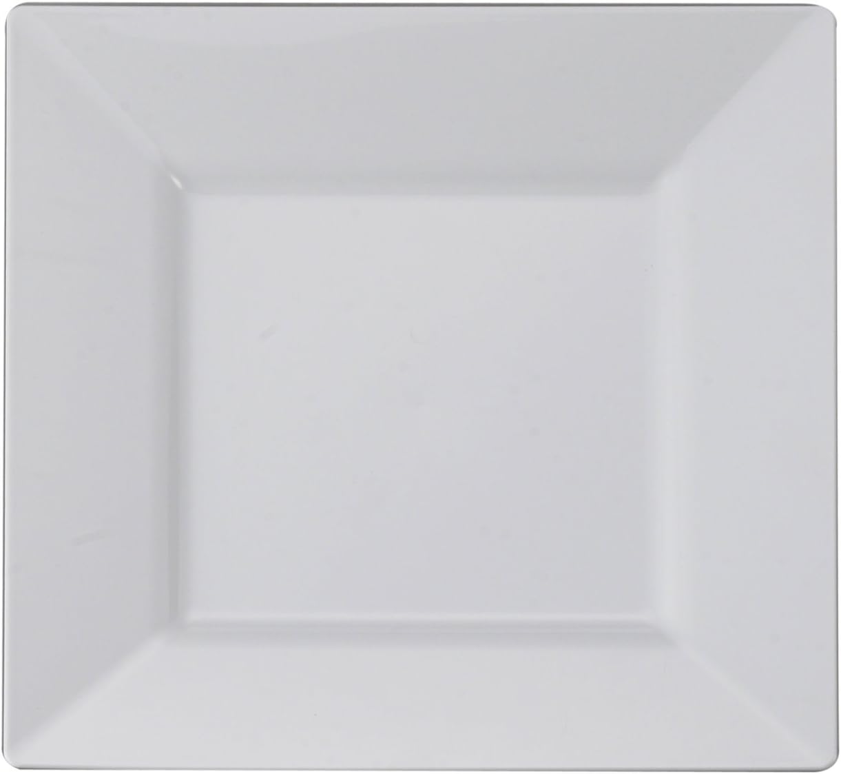 Amazon.com: Square Plastic Salad Plates, White, 8 Inch - 10 Count ...