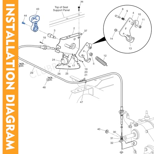 Snapklik.com : CLUBRALLY Golf Cart Forward Reverse Shifter Handle