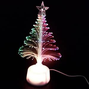 Amazon.com: RJSQAQE USB Christmas Tree,Small Fiber Optic Christmas Tree ...