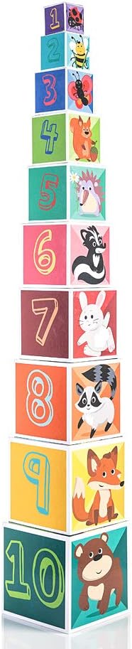 Amazon.com: CRUISTORE Cardboard Nesting and Stacking Blocks Set | 10 ...