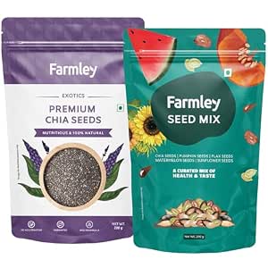 Farmley Premium Chia Seeds for Eating 200g I Chia Seeds for Weight Loss ...
