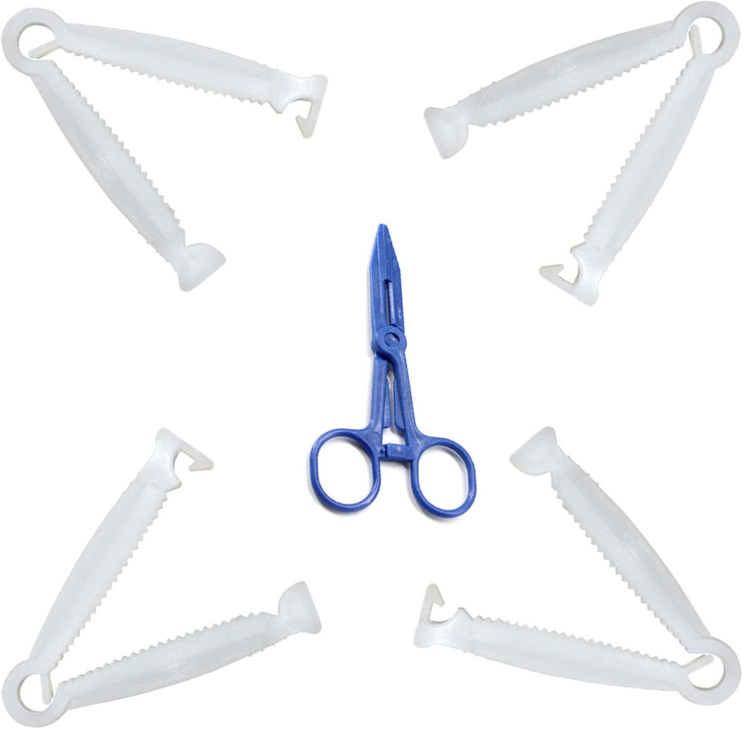 Amazon.com: QDAOYU 50 Pcs White Umbilical Cord Clamps and 1 Hemostatic ...