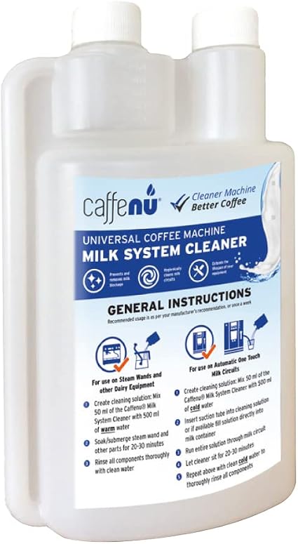 Caffenu | Milk System for Coffee Machine Cleaner 1000ml Alkaline Milk ...