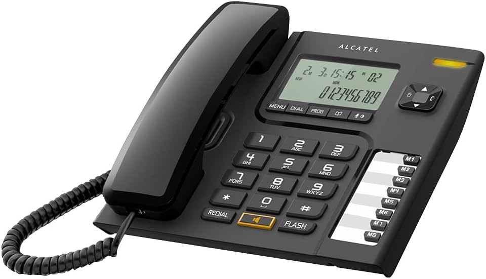 Alcatel T76 Large Display Corded Desk Telephone - Black: Amazon.co.uk ...