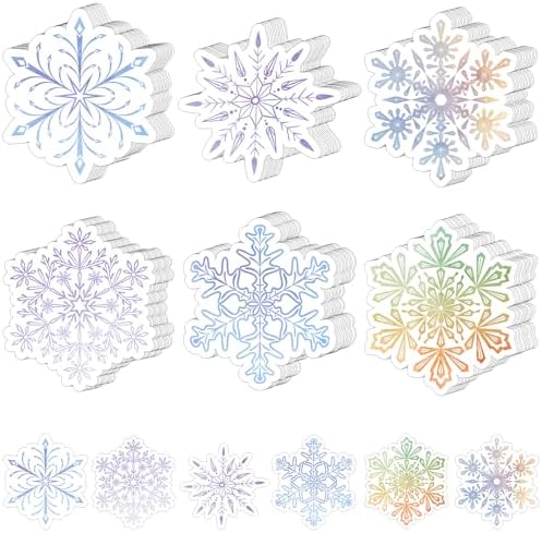 Amazon.com: Zonon 48 Pcs Snowflake Cutouts Decorations Winter Christmas ...