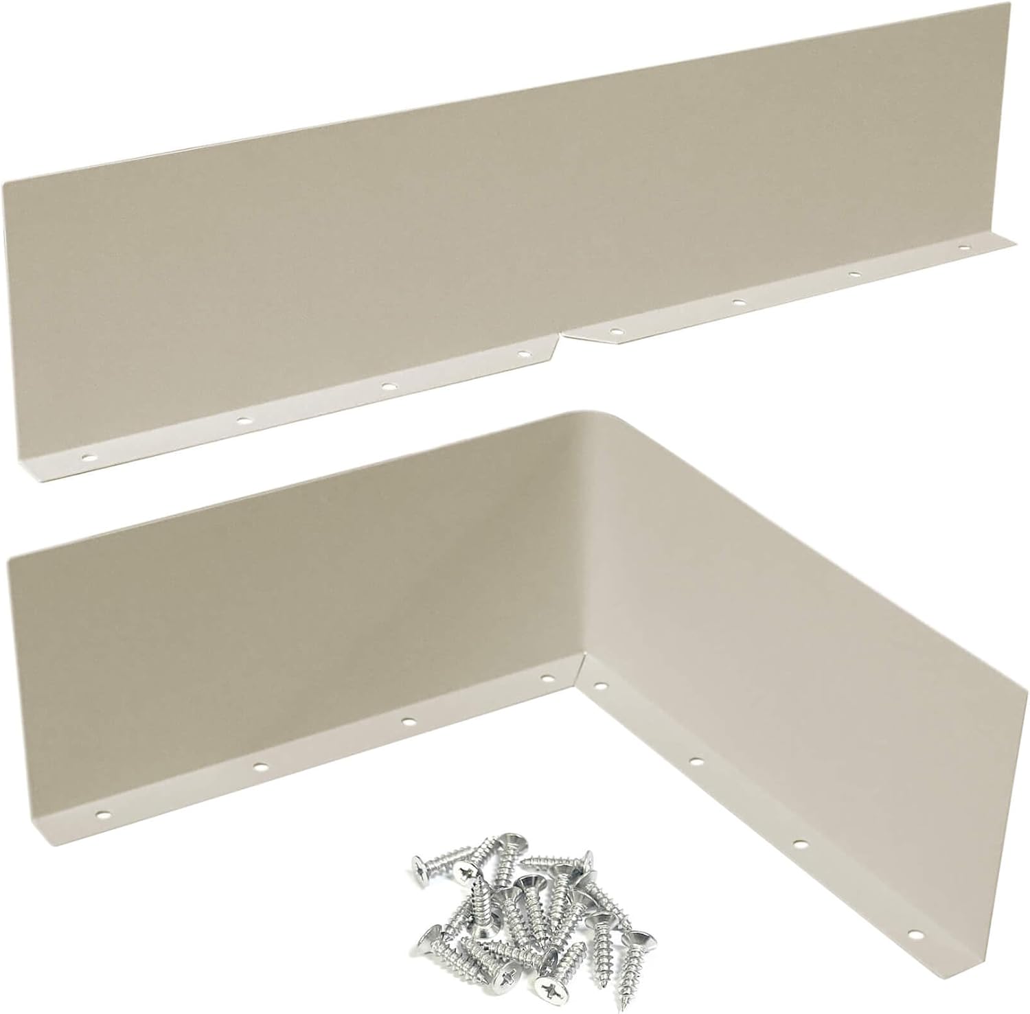 Bueyfolt 2Pcs 13.78" Rain Gutter Valley Splash Guards, Aluminum Gutter ...
